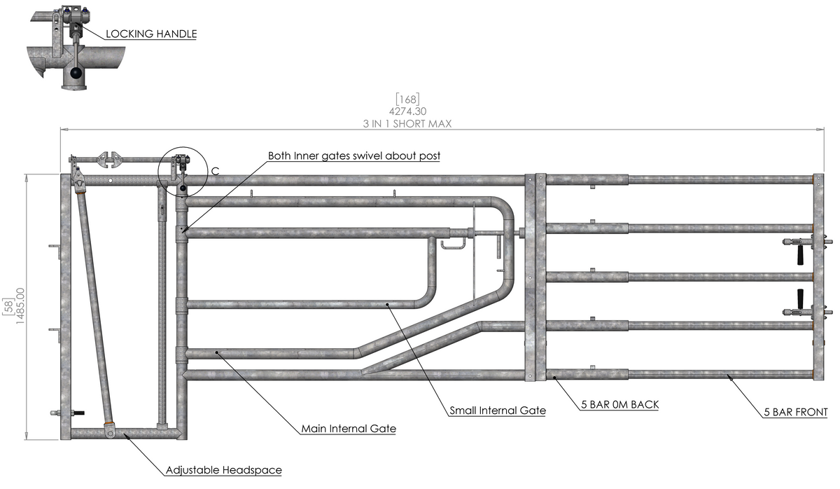 Standard Calving Gate 3 in 1 short – Agri-Kit